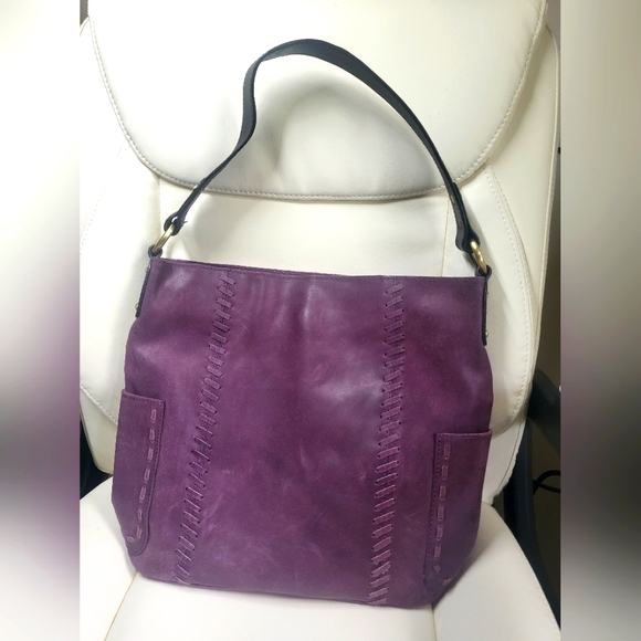Nino BOSSI | Bags | Nino Bossi Purple Genuine Leather Hobo Bag | Poshmark